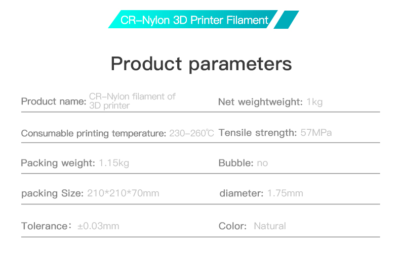 CR - Nylon | Creality | Prodemaq | Filamento | Impresión 3D | Creality