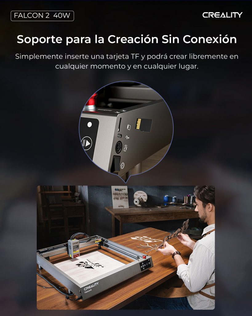 Láser Falcon2 40W | Creality | Prodemaq | Cortadora Láser | Importadores directos